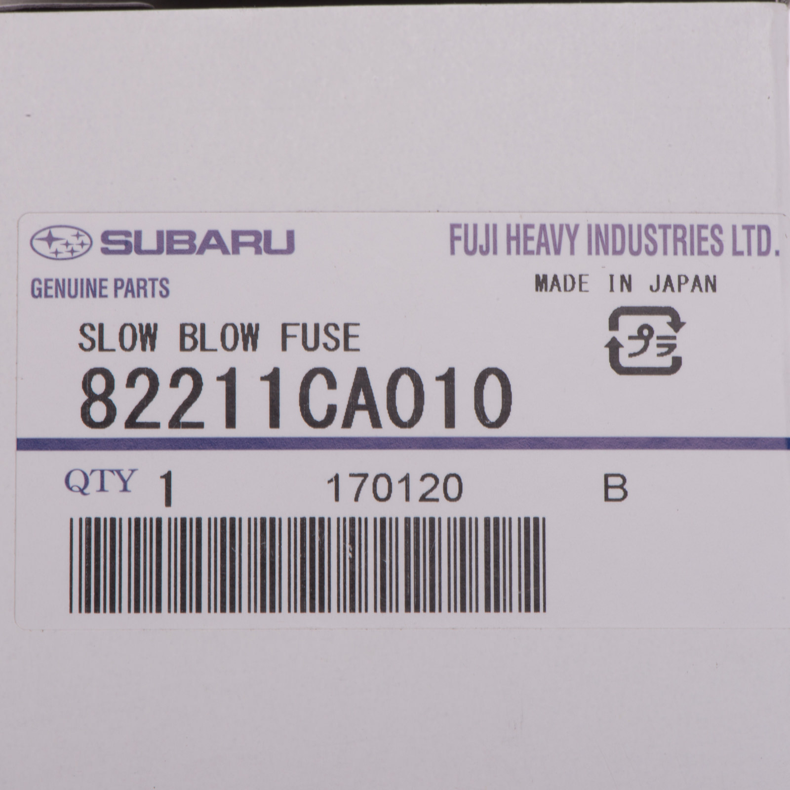 NEW OEM Subaru 2013-2020 BRZ Multi-Purpose Main Fuse Relay 140 AMP ...