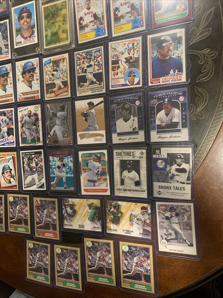 Huge Reggie Jackson Vintage, Graded Baseball Cards Lot. All Mint In Top ...