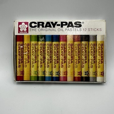 Sakura Cray-Pas Original Oil Pastels – 12 Stick Set – Vintage Art ...