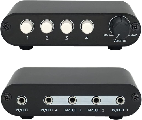 Stereo Audio Switch Input, 4-Way, Signal Source, Switcher Selector ...