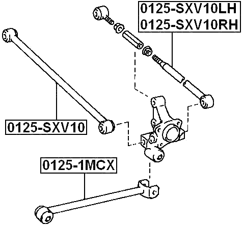 0125-SXV10 Febest REAR TRANSVERSE LINK 48710-33030, 48710-33020 | eBay