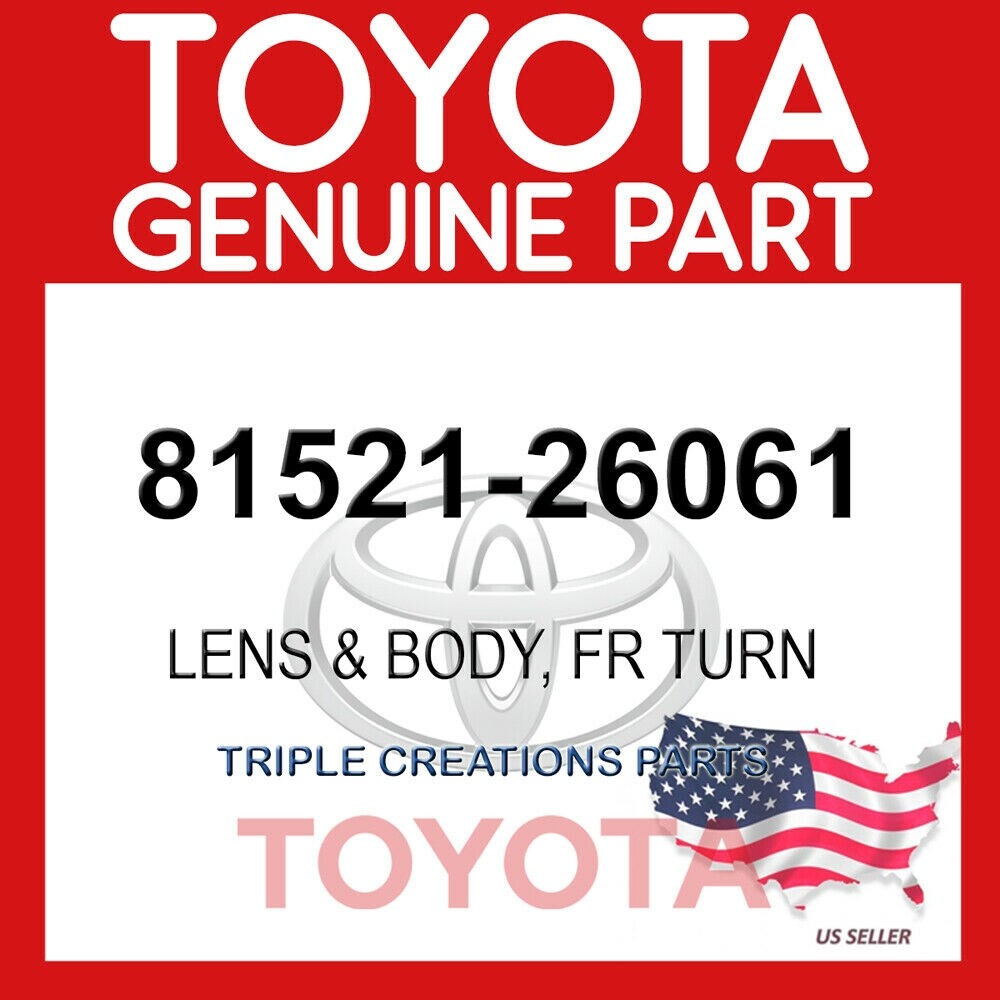 81521-26061 Genuine Toyota Lens & Body Fr Turn 8152126061 OEM | eBay