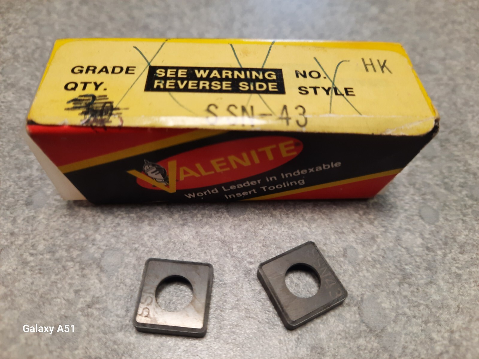 Valenite SSN-43 Carbide Shim Seat Inserts - 2pc | eBay