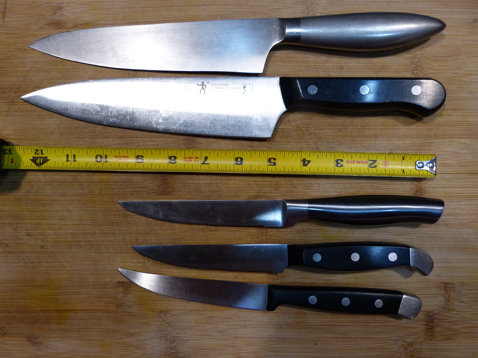 J.A. Henckels International Knives - 2 chef's knives, 3 steak knives | eBay