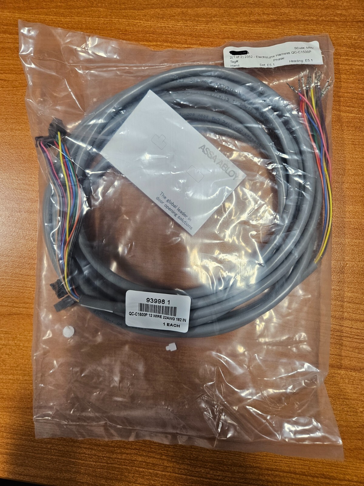 Assa Abloy 12 Wire 22 AWG Electrolynx Harness 182" | eBay