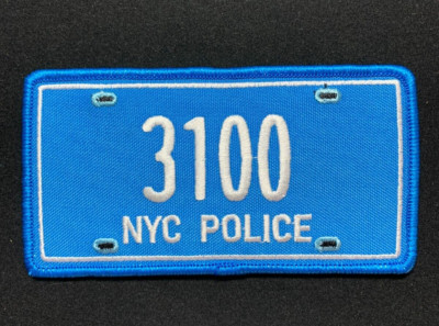 New York City NYC NYPD 3100 Police License Plate Patch - FREE SHIPPING ...