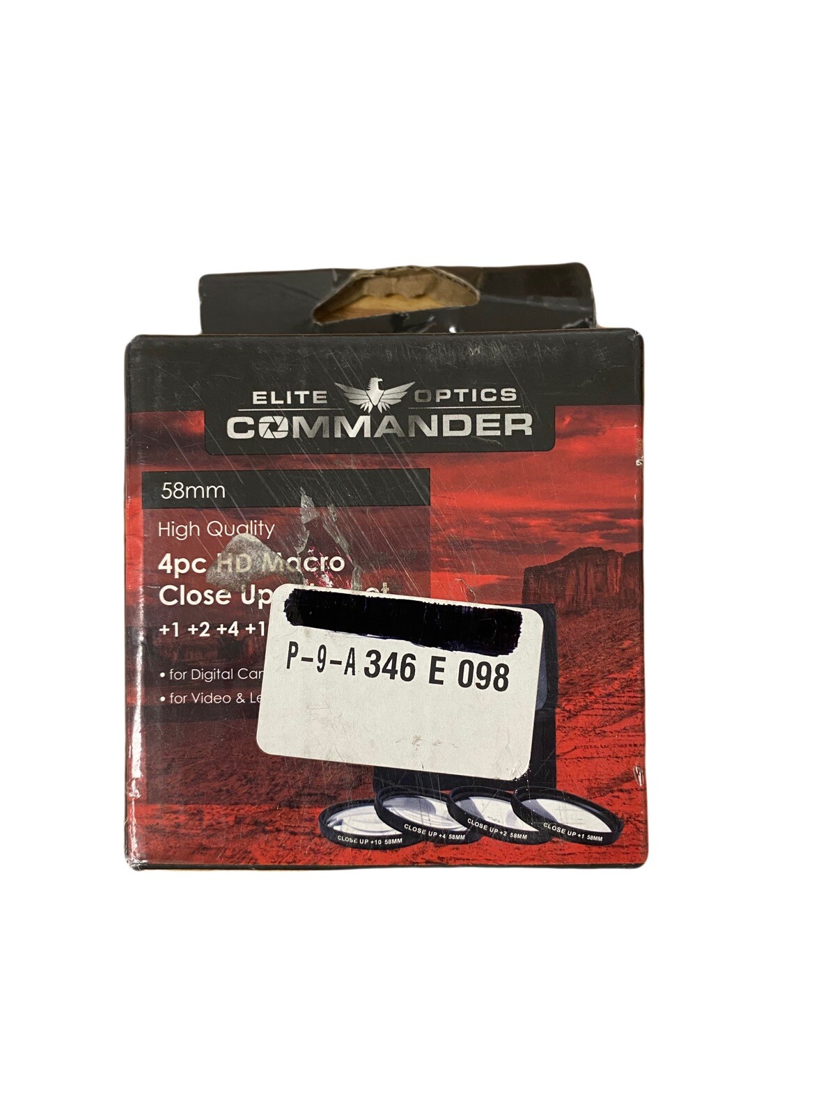 Commander Elite Optics 58mm 4pc HD Macro Close Up Filter Set (+1, 2,4 ...