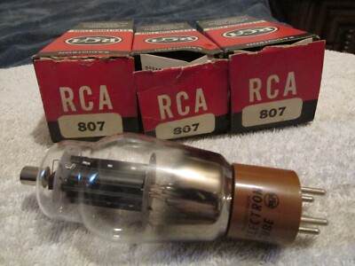 Matched Set Of 3 NOS RCA 807 Vacuum Electron Tubes New in Original ...