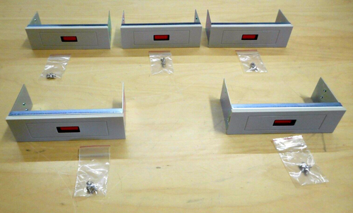 5-Pack: NEW PC Case 5.25" Front Panel Drive Bay Face Plate Cover w/ Red ...