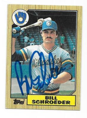 BILL SCHROEDER 1987 TOPPS AUTOGRAPHED SIGNED # 302 BREWERS | eBay