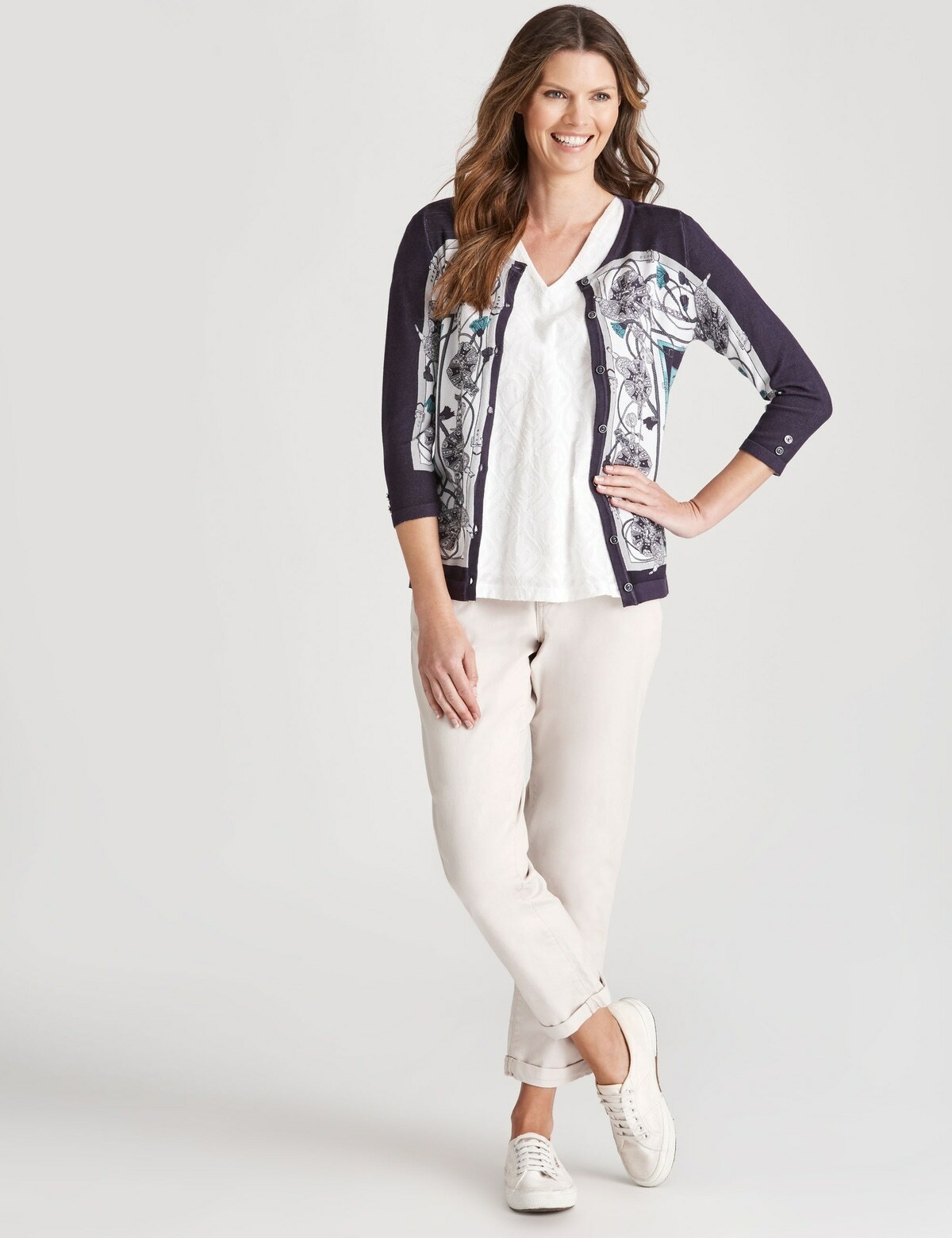 W.Lane Chain Print Cardigan rrp $89.99- NWT (S/10, M/12, L/14) | eBay