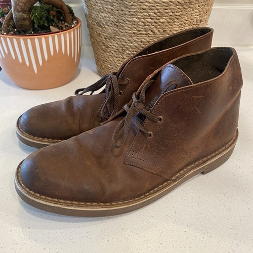 Clarks | Men's Classic Brown Leather Bushacre 3 Chukka Boots Sz 9 EUC ...