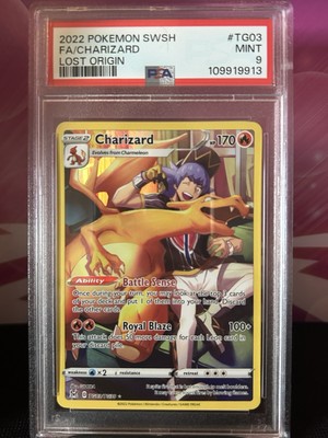 Pokemon TCG Lost Origins Charizard Ultra Rare Holo Card TG03/TG30 PSA 9 ...