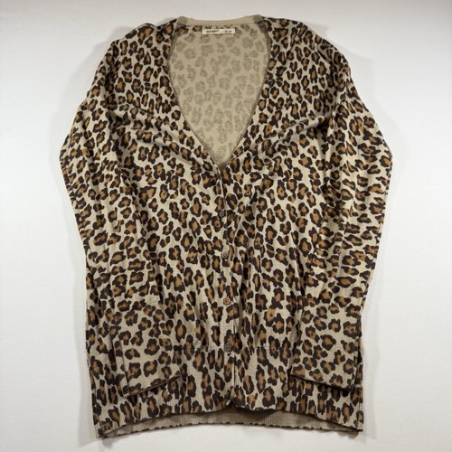 Old Navy Leopard Animal Print Lightweight Cardigan Sweater Tan Size ...