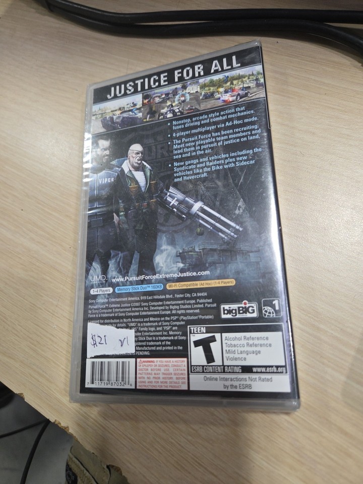 (Sealed) Pursuit Force Extreme Justice - Sony Playstation Portable PSP ...