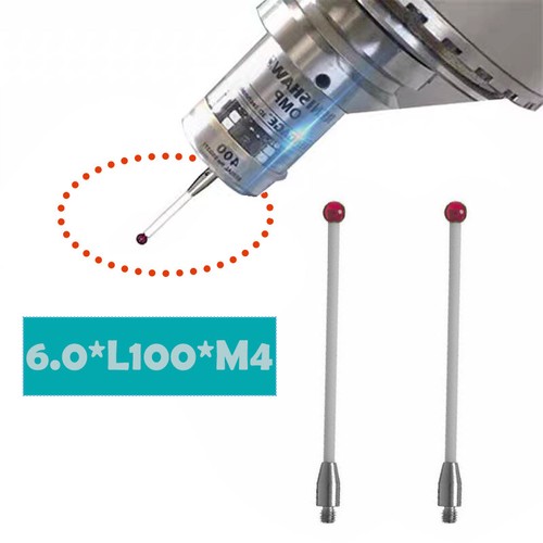 2pcs，A-5000-3709 CMM Touch Probe Stylus Ceramic Stem Thread 6mm Ruby ...