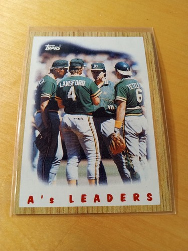 1987 Topps #456 OAKLAND ATHELITCS TEAM LEADERS Baseball Card, Stars ...