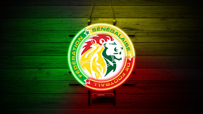 World Cup Senegal National Football Team Logo Night Light Neon Sign ...