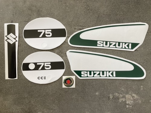 Suzuki 1975 TM75 Full Decal Set / Sticker Kit (Green Tank Decals) | eBay