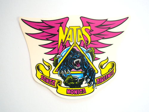 OG Natas Kaupas NOS Cat Sticker, Santa Monica Airlines & Santa Cruz ...