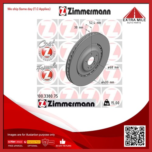 Zimmermann Disc Brake Rotor 400mm Front For Audi A8 D4 4H2, 4HL 3.0L/4 ...