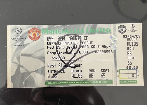 Ronaldo R9 1st UCL Hat-Trick Ticket Rio Ferdinand UCL Home Finals Debut ...