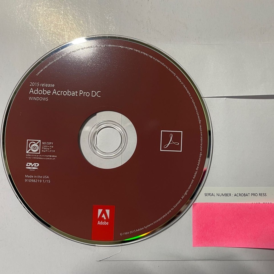 Adobe Acrobat Pro DC 2015 Release Windows Permanent Version 2 Set w ...