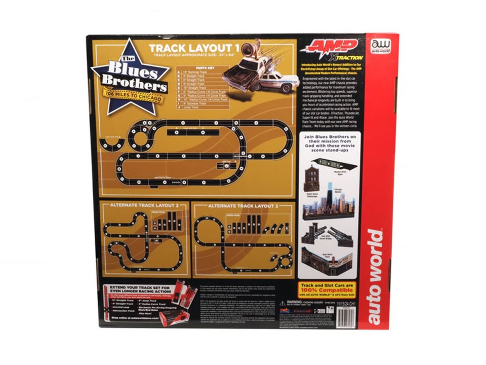 Auto World SRS359 HO Scale Blues Brothers 106 Miles to Chicago 28' Slot ...