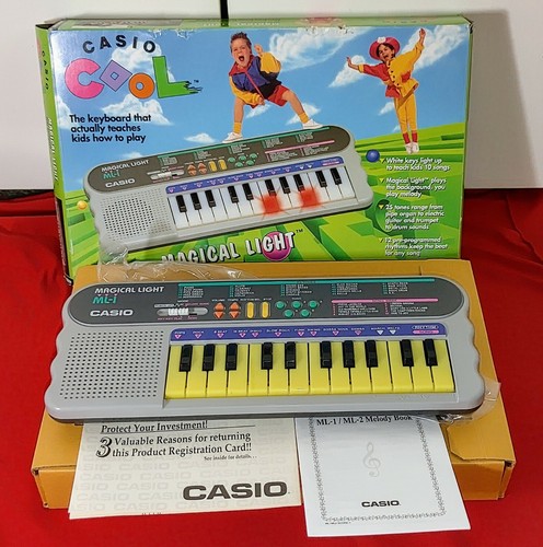 Vintage Casio Cool Magical Light Keyboard ML-1 (Works Great) Look At ...