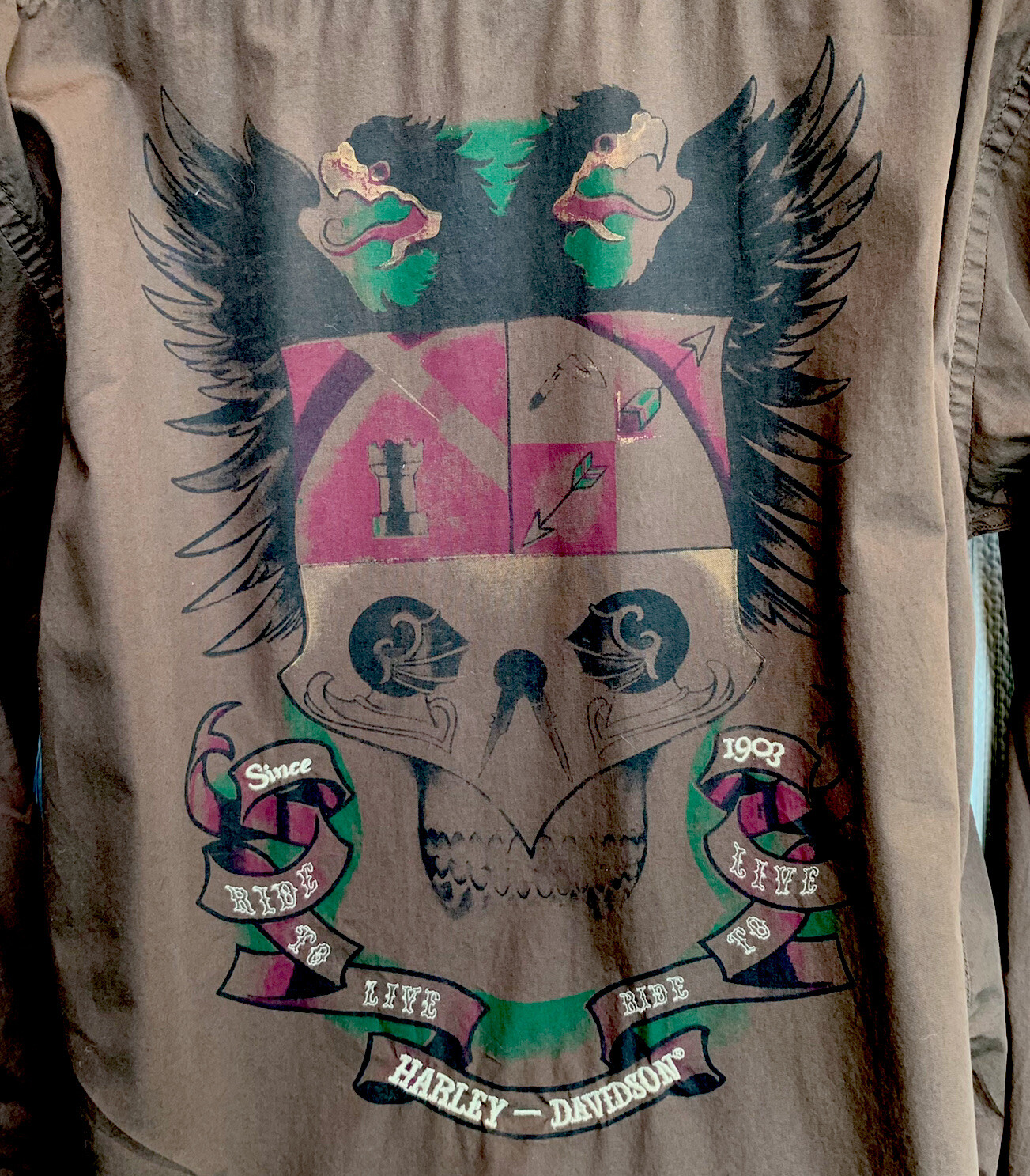 Harley Davidson Mens Large HD-INK Tattoo Artist Line… - Gem