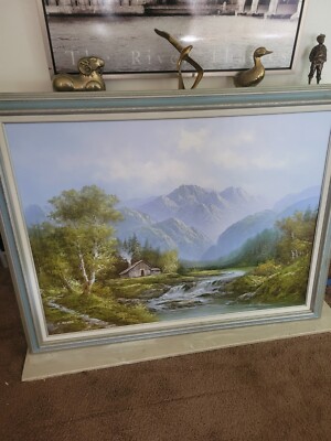 Vintage R. Boren Oil On Canvas Large 48"x36" Framed Rare | eBay