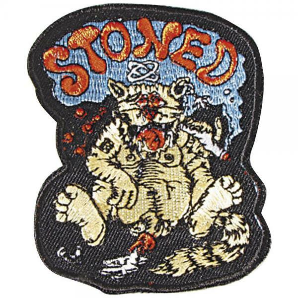 Aufnäher - STONED - 04966 - Gr. ca. 9 x 8 cm - Patches Stick ...