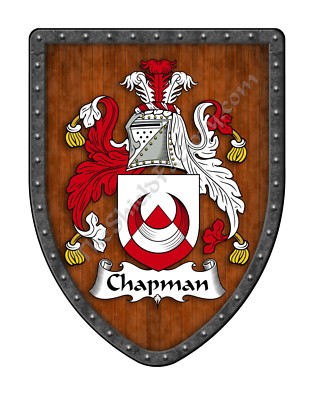 Chapman Family Custom Crest Coat of Arms Hanging Shield SH503P-DG-HG | eBay