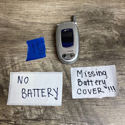 LG VX6000 Silver 120 x 160 Pixels 0.3MP Color Screen Verizon Flip ...