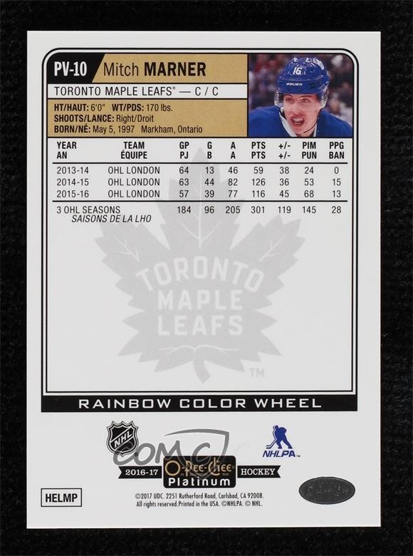 2016-17 O-Pee-Chee Platinum Mitch Marner #PV-10 Rookie RC | eBay