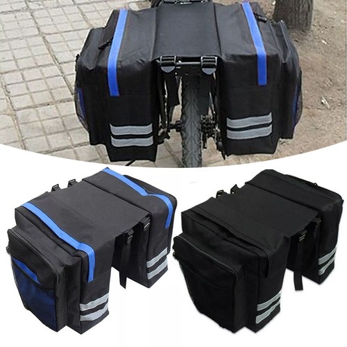 Bike Pannier Bags Rear Rack Bike Trunk Bag Luggage Back Seat Double ...