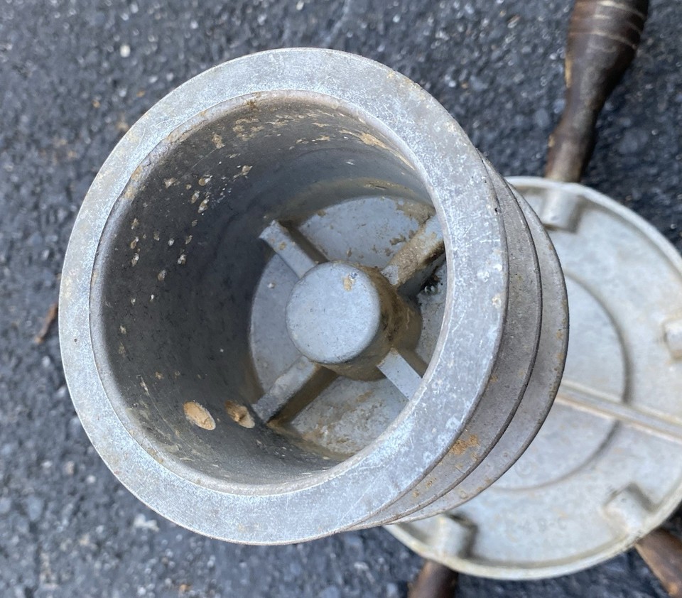 ORIGINAL MID CENTURY DUOTROL GALVANIZED METAL AND WOOD,15" SHIP'S WHEEL ...