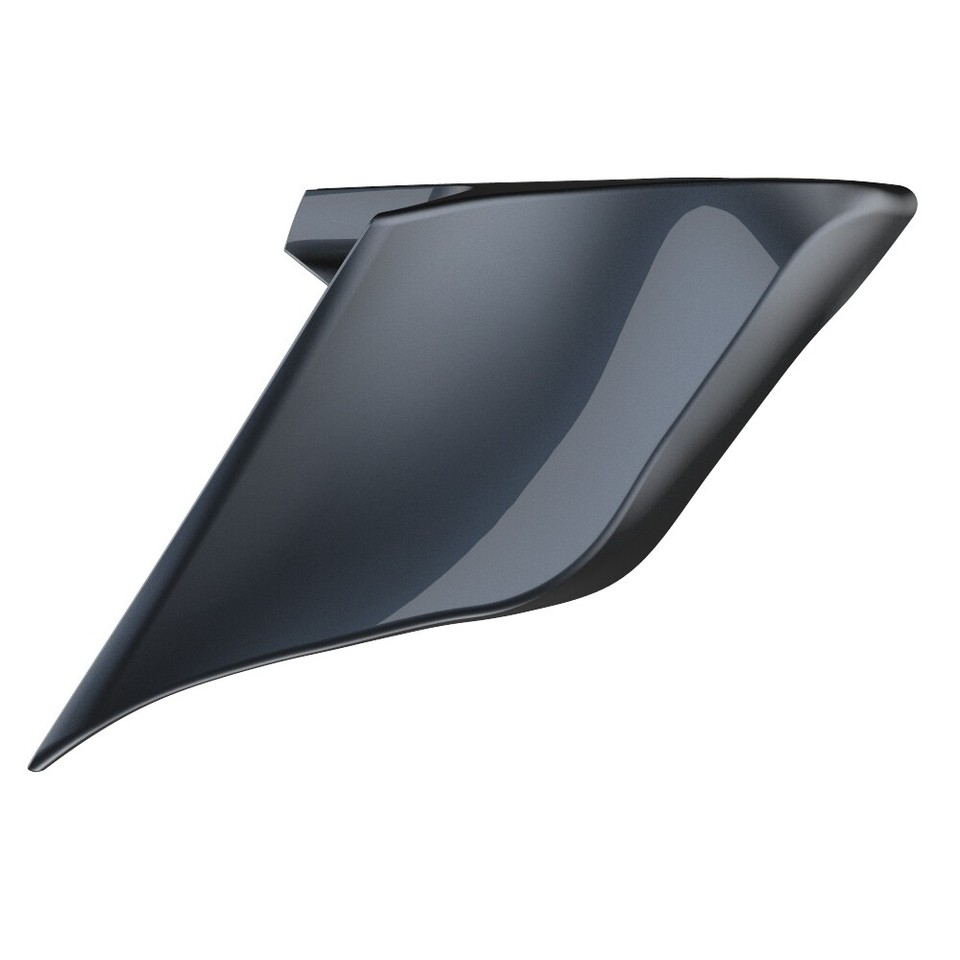 Stretched Extended Side Covers For 14+ Harley Touring Street Road BLACK ...