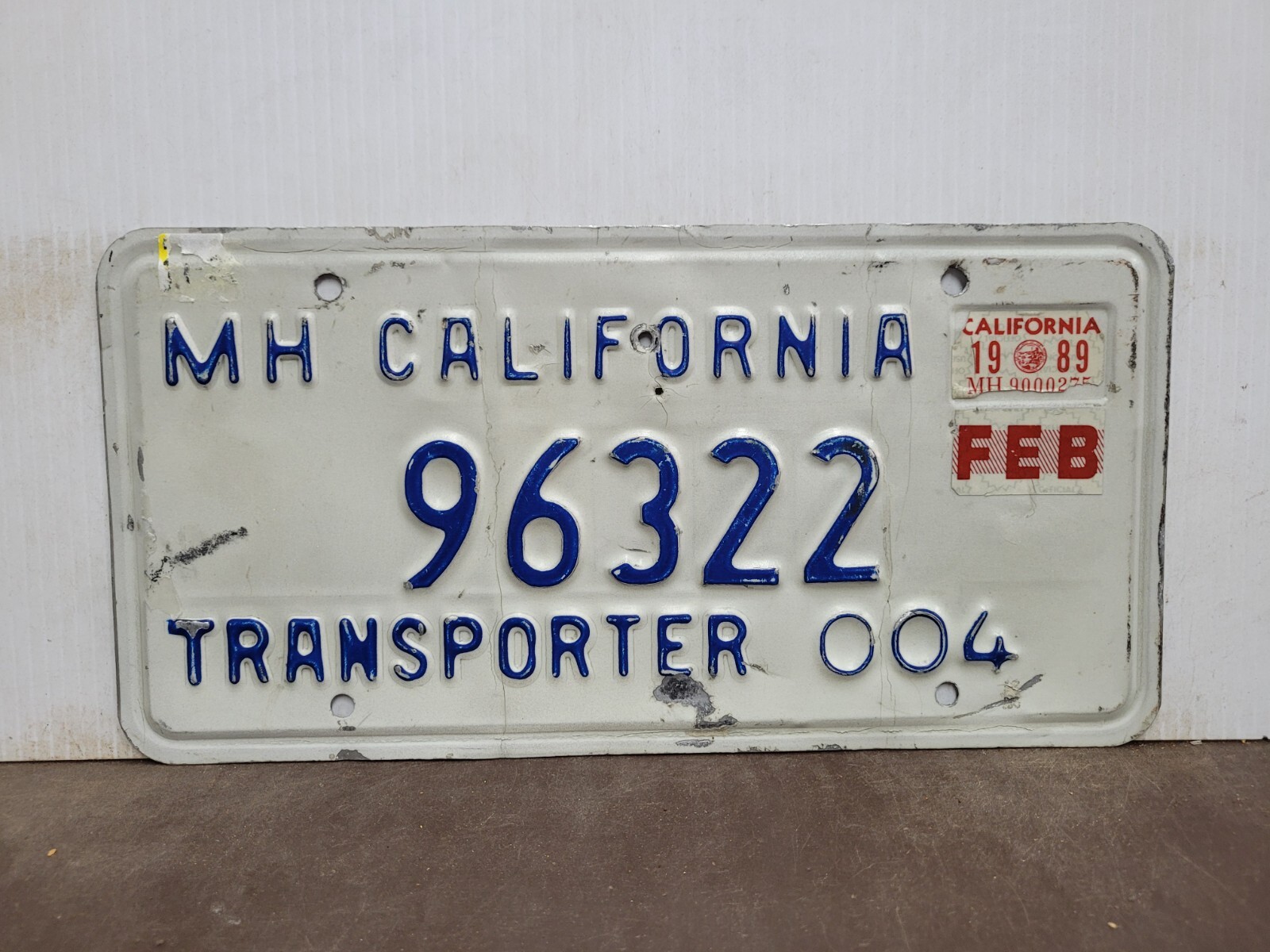 1989 California TRANSPORTER License Plate Tag | eBay