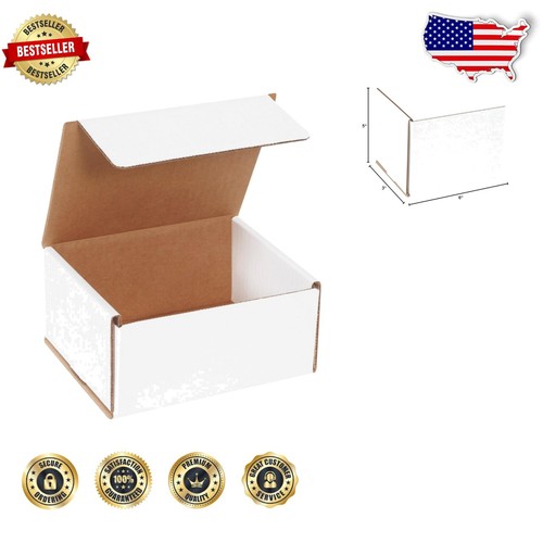 Pack of 50 White Corrugated Mailing Boxes, 6x5x3 - Crush-Proof Shipping ...