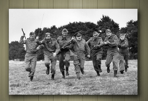 DAD'S ARMY FRAMED CANVAS POSTER SIZE A1 A2 A3 OR A4 DADS CHARGE COMEDY ...