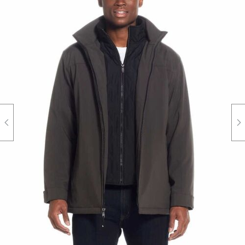 Weatherproof Men's Ultra Tech Men's Jacket Removable Hood Olive Brown ...