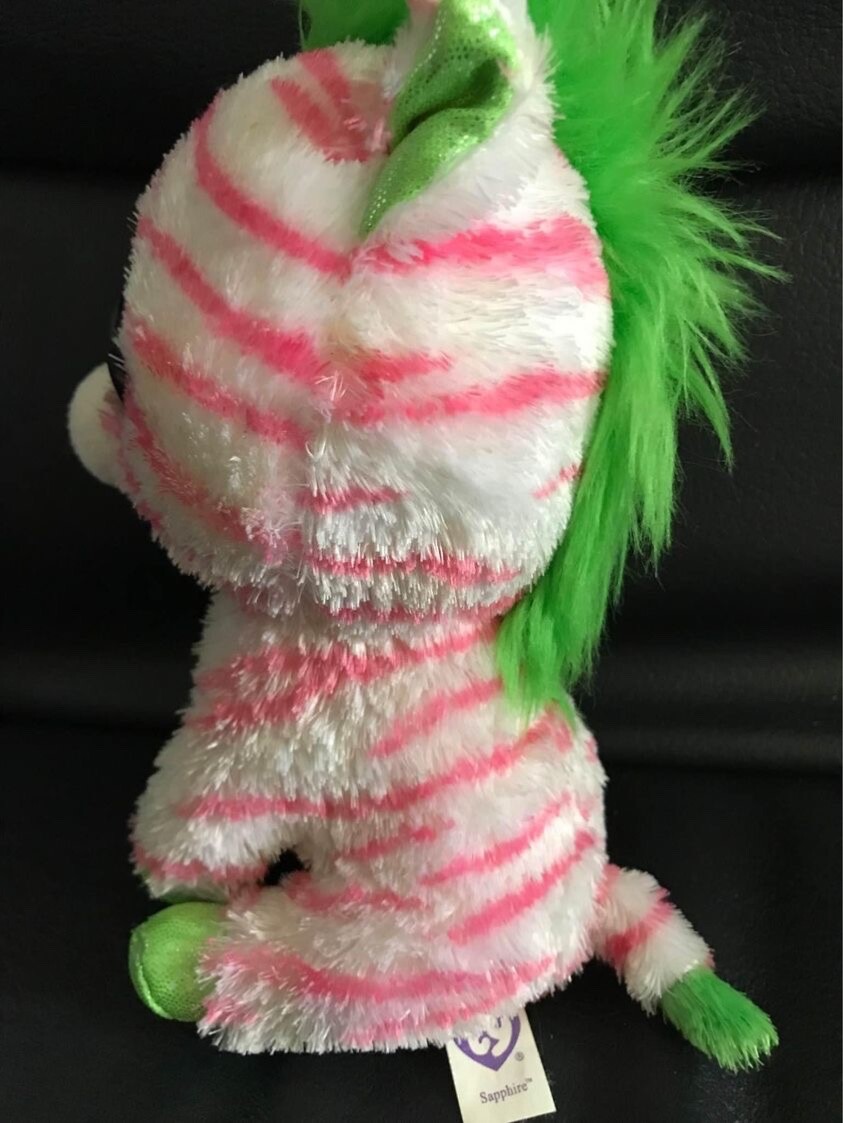 SAPPHIRE the ZEBRA Ty Beanie Boos 6” Justice Exclusive RARE / RETIRED ...