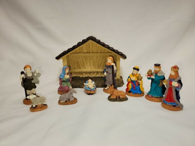 VTG 1996 Lemax Village Collection Nativity Scene Miniature Holiday Set ...