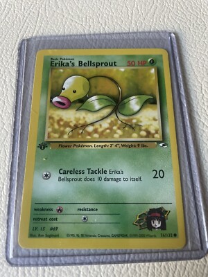 Pokémon TCG Erika's Bellsprout Gym Heroes 76/132 Regular 1st Edition ...