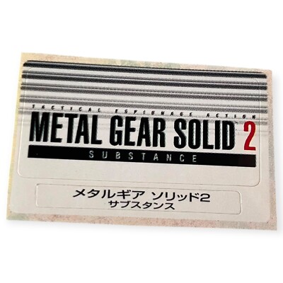 Sony PlayStation 2 PS2 Metal Gear Solid 2 Substance Memory Card Sticker ...