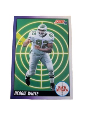 1991 Score Sack Attack Football Card Reggie White Philadelphia Eagles ...