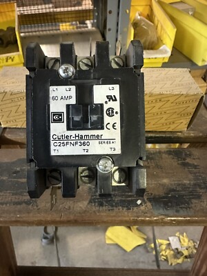 Cutler-Hammer C25FNF360 3 Pole 60a Contactor | eBay