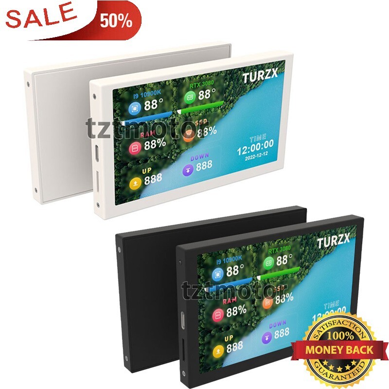 USB 5" IPS Type-C Smart Screen of Computer Case for Monitor+Holder & USB Cable | eBay