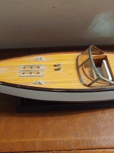 Vintage 16 Inch chris craft wood model Display Boat Awesome Looking ...